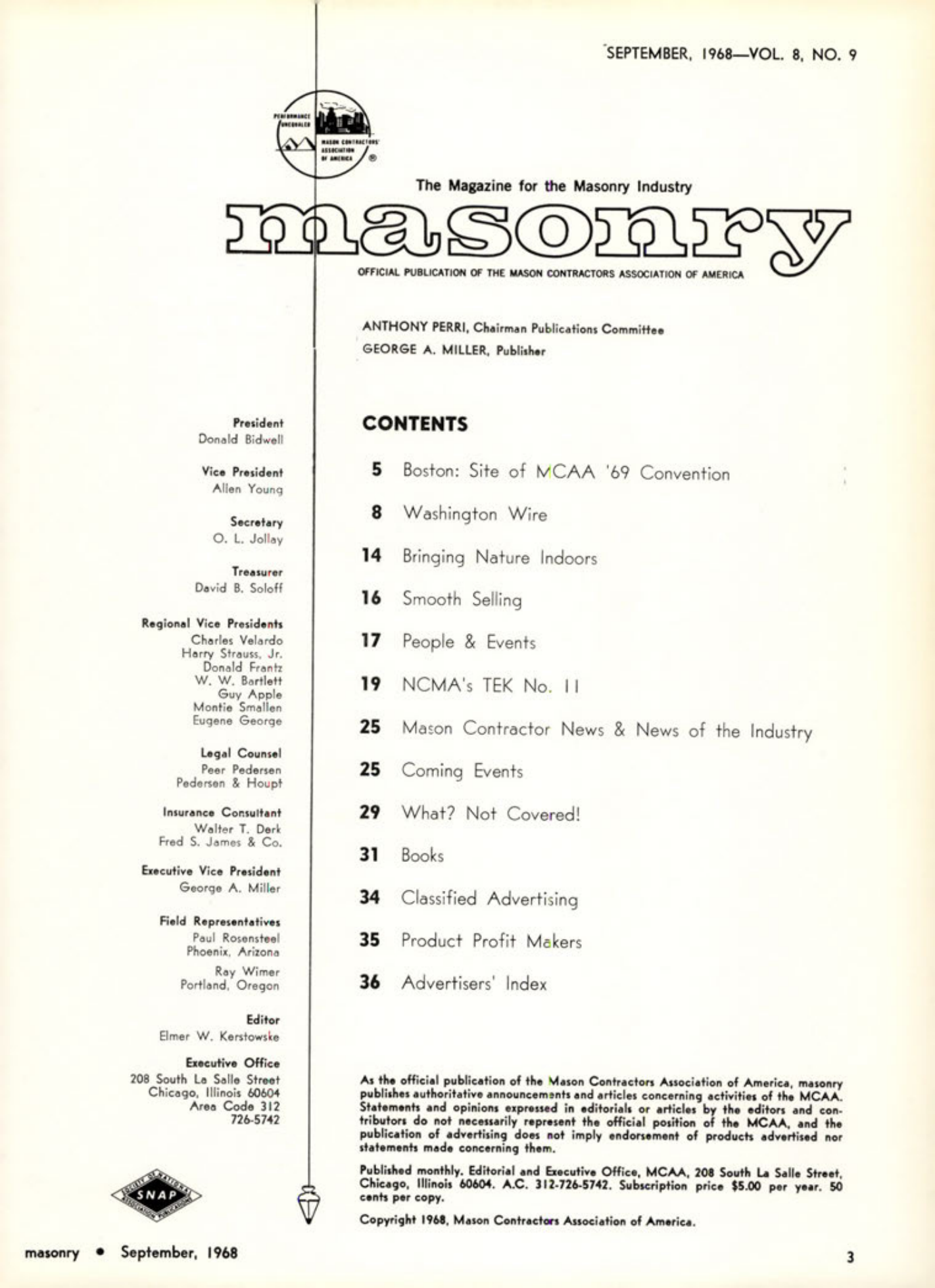Masonry Magazine September 1968 Page. 3