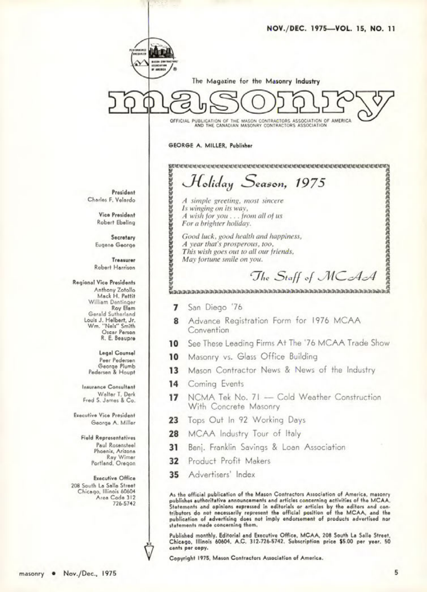 Masonry Magazine December 1975 Page. 5
