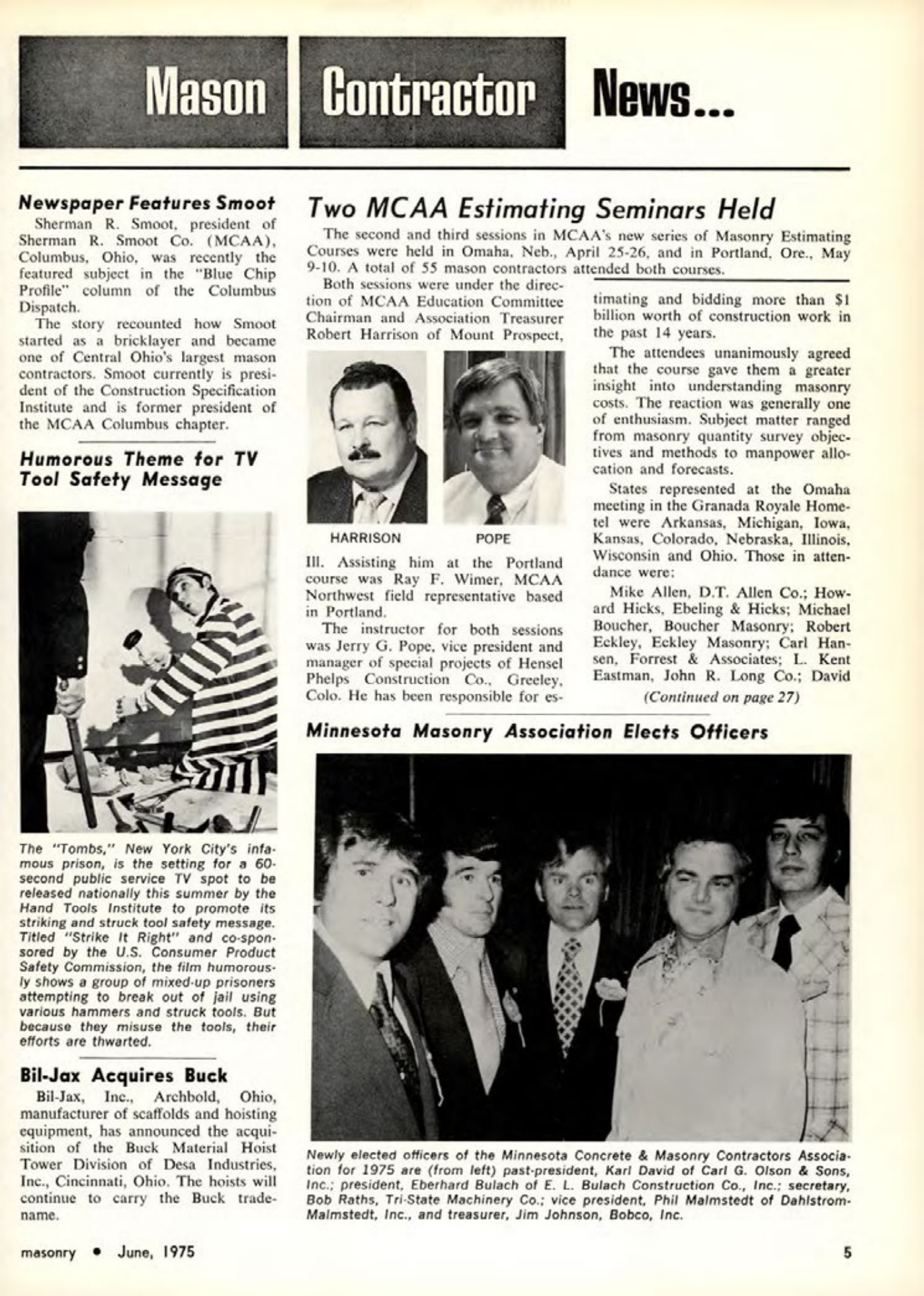 Masonry Magazine June 1975 Page. 5