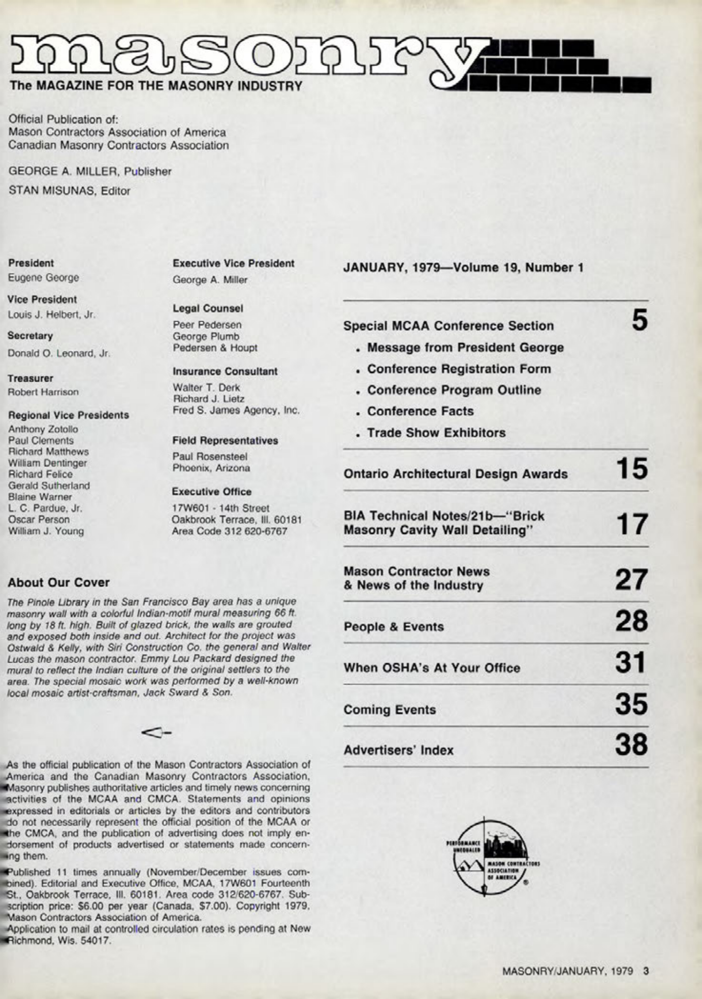 Masonry Magazine January 1979 Page. 3